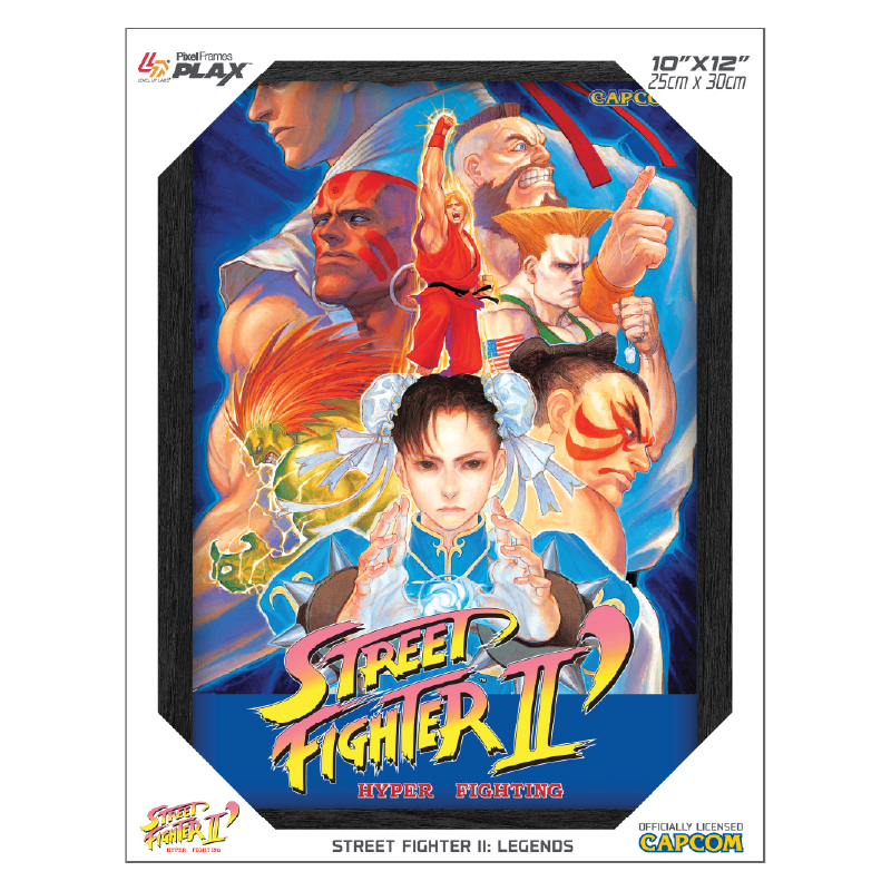 Pixel Frames PLAX 10x12" Framed Lenticular Poster: Street Fighter II ...