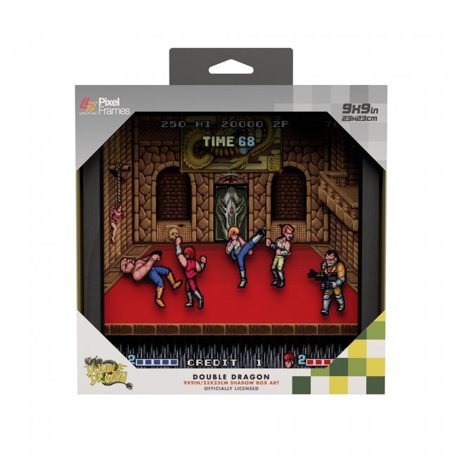 Pixel Frames 9x9 Shadow Box Art: Double Dragon| Gamer Life