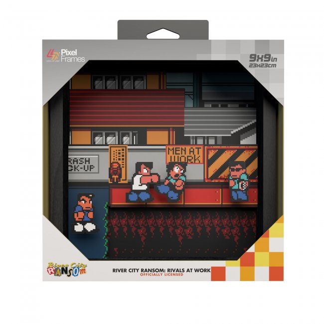 Pixel Frames 9x9 Shadow Box Art: River City Ransom - Rivals at Work ...