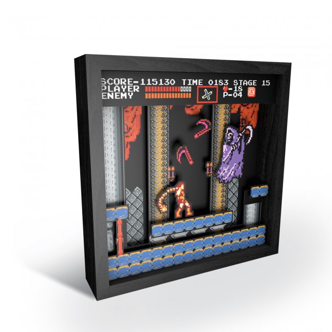 Pixel Frames 9x9 Shadow Box Art: Castlevania: NES Classic| Gamer Life