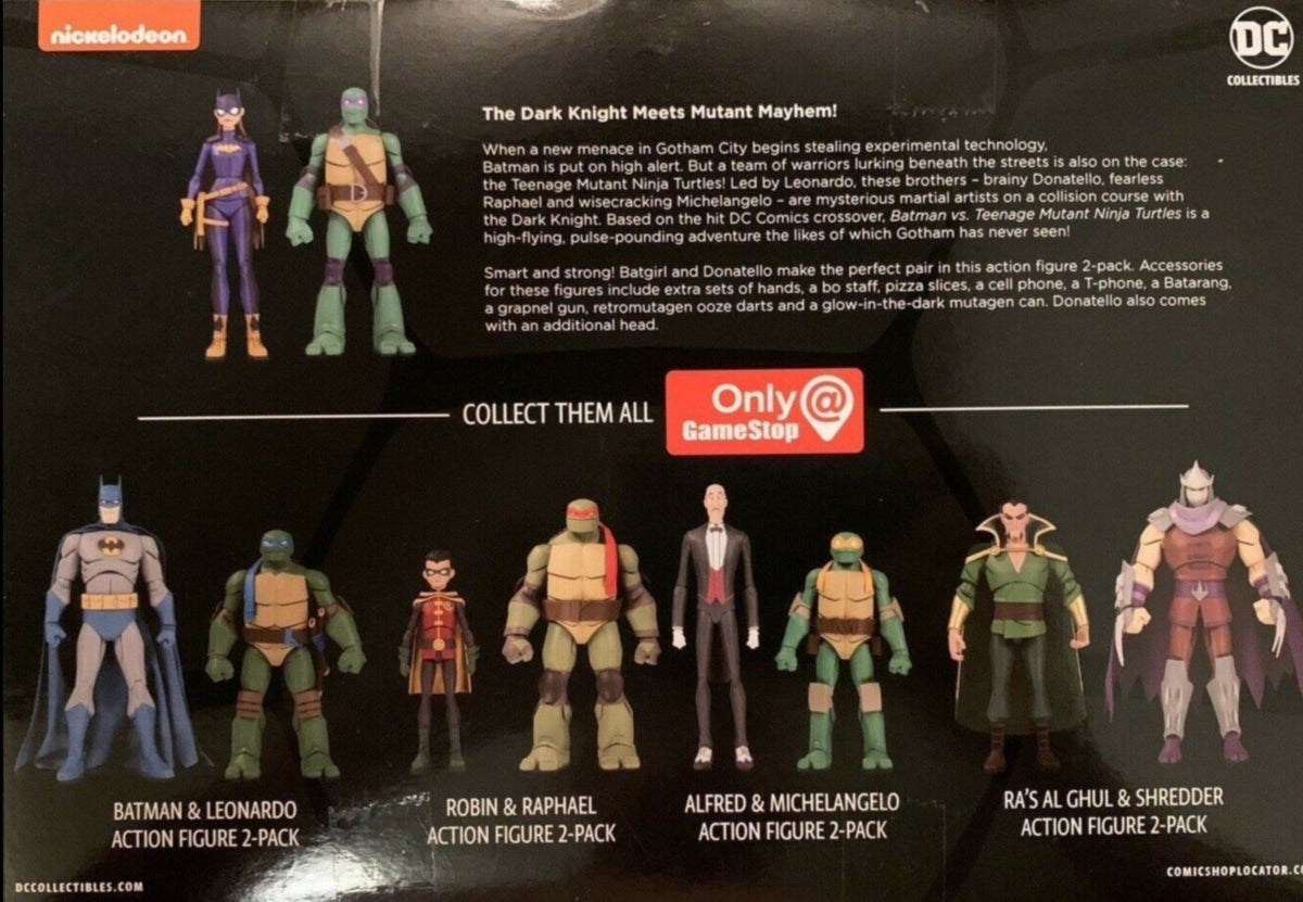 DC Collectibles Batman vs TMNT: Batgirl & Donatello Figure Set| Gamer Life